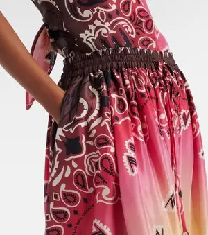 Attico Printed Silk Balloon Pants