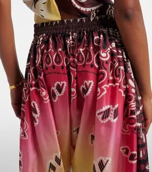 Attico Printed Silk Balloon Pants