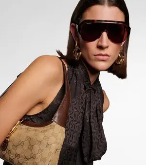 Gucci Lettering Shield Sunglasses