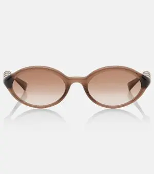 Gucci Bamboo Oval Sunglasses - Brown