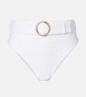 ALEXANDRA MIRO Iris Belted Bikini Bottoms - White