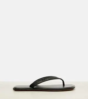 Bottega Veneta Sampieri Thong Sandals - Black