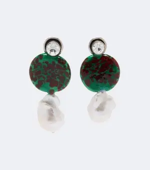 Dries Van Noten Embellished Drop Earrings Multicoloured