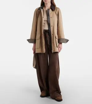 Brunello Cucinelli Suede Wide-leg Trousers - Brown