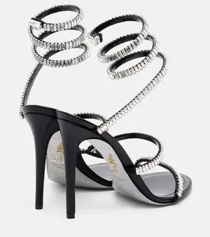 Rene Caovilla Cleo Spark Embellished Leather Sandals