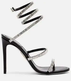Rene Caovilla Cleo Spark Embellished Leather Sandals