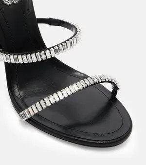 Rene Caovilla Cleo Spark Embellished Leather Sandals