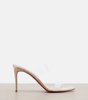 CHRISTIAN LOUBOUTIN Leather-trimmed Tpu Mules - Metallic