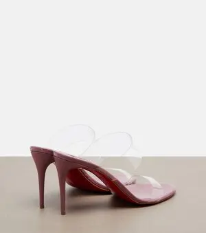 CHRISTIAN LOUBOUTIN Just Nothing Leather-trimmed Tpu Mules