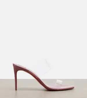 CHRISTIAN LOUBOUTIN Just Nothing Leather-trimmed Tpu Mules