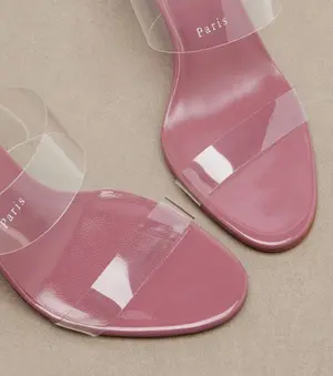 CHRISTIAN LOUBOUTIN Just Nothing Leather-trimmed Tpu Mules