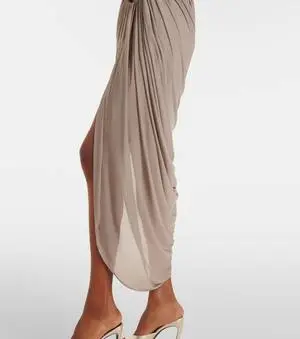 Christopher Esber Ripple Embellished Draped Jersey Gown