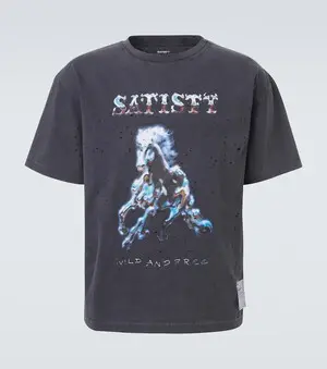 Satisfy Mothtech™ Printed Cotton Jersey T-shirt - Grey
