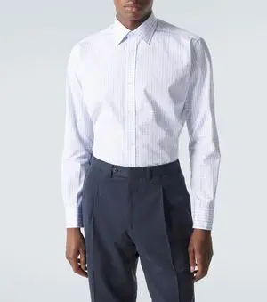 Charvet Checked Cotton Poplin Shirt