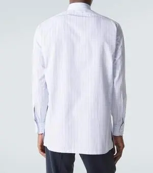 Charvet Checked Cotton Poplin Shirt