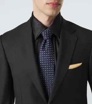 Charvet Silk Jacquard Neck Tie - Blue