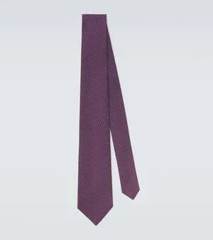 Charvet Silk Jacquard Neck Tie - Blue