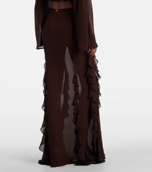 BANANHOT Ora Ruffled Maxi Skirt