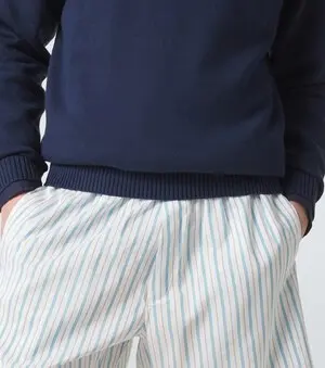 Vilebrequin Jacquard Cotton And Cashmere Sweater - Blue