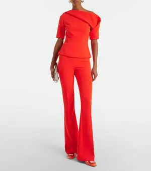 Safiyaa Alexa Crepe Fla Pants - Red