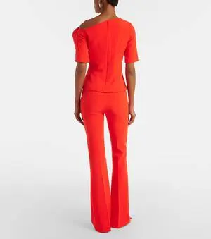 Safiyaa Alexa Crepe Fla Pants - Red