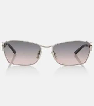 Gucci Interlocking G Crystal-embellished Rectangular Sunglasses
