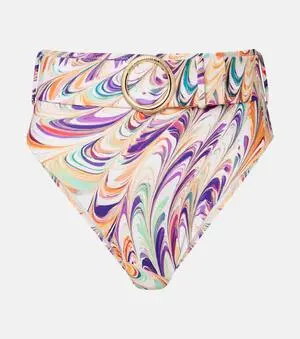 ALEXANDRA MIRO Iris Belted Printed Bikini Bottoms - Multicoloured