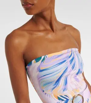 ALEXANDRA MIRO Iris Belted Printed Swimsuit