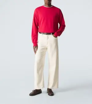 Auralee Cotton, Wool, And Silk Sweatshirt - Red