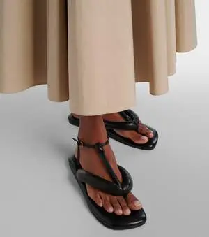 Givenchy Leather Boudoir Thong Sandals