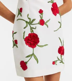 Carolina Herrera Floral Silk Mini Dress