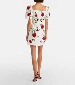 Carolina Herrera Floral Silk Mini Dress