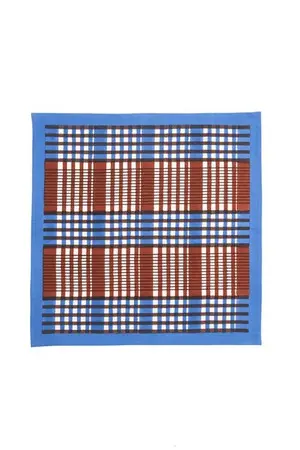 INNER CHILD Shetland Plaid Blockprint Napkinsset Of 4 - Brown