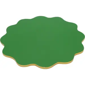INNER CHILD Scalloped Lacquerware Placematsset Of 4 - Green