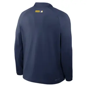 Nike Milwaukee Brewers Authentic Collection Dri-fit 1/2-zip Long-sleeve Top - Blue