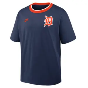 Nike Detroit Tigers Cooperstown Ringer Mlb T-shirt - Blue
