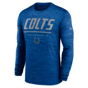 Nike Indianapolis Colts Long Sleeve Velocity Dri-fit T-shirt - Blue