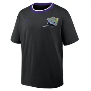 Nike Tampa Bay Rays Cooperstown Ringer Mlb T-shirt - Black