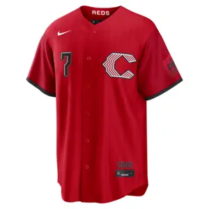 Nike Spencer Steer Cincinnati Reds City Connect Mlb Stadium Jersey - Red