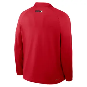 Nike Cincinnati Reds Dri-fit Mlb 1/2-zip Long-sleeve Top - Red