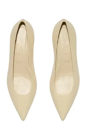 AeydĒ Cari Leather Kitten Heel Pumps - Ivory
