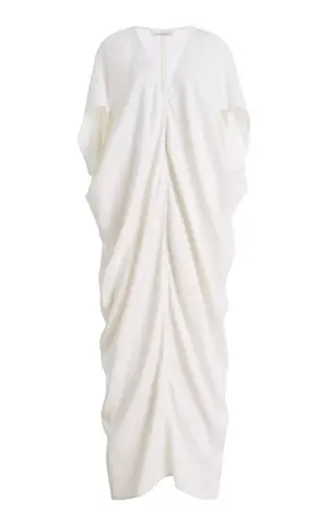 Bondi Born Lyon Satin Maxi Caftan Dress - White