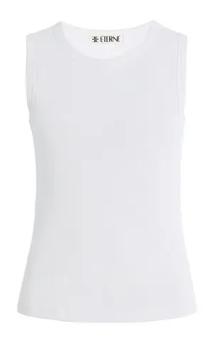 ETERNE Éterne Fitted Cotton-Modal Muscle Tank Top