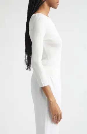 Posse Aimee Knit Boat Neck Top - Ivory