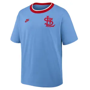 Nike St. Louis Cardinals Cooperstown Ringer Mlb T-shirt - Blue
