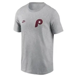 Nike Philadelphia Phillies Cooperstown 2-hit Large Logo Mlb T-shirt - Grey