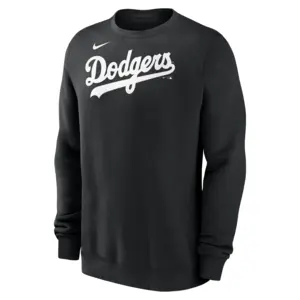 Nike Los Angeles Dodgers Wordmark MLB Pullover Crew Black