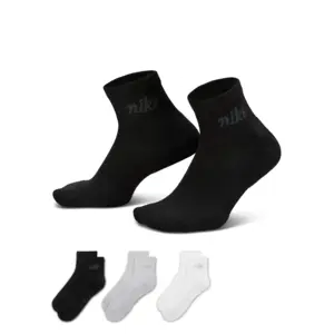 Nike Everyday Elevated Ankle Socks 3 Pairs - Black