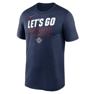 Nike Houston Astros City Connect Team Phrase Script Dri-fit Mlb T-shirt - Blue