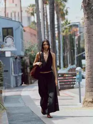 REFORMATION Cleo Lattice Maxi Skirt - Black